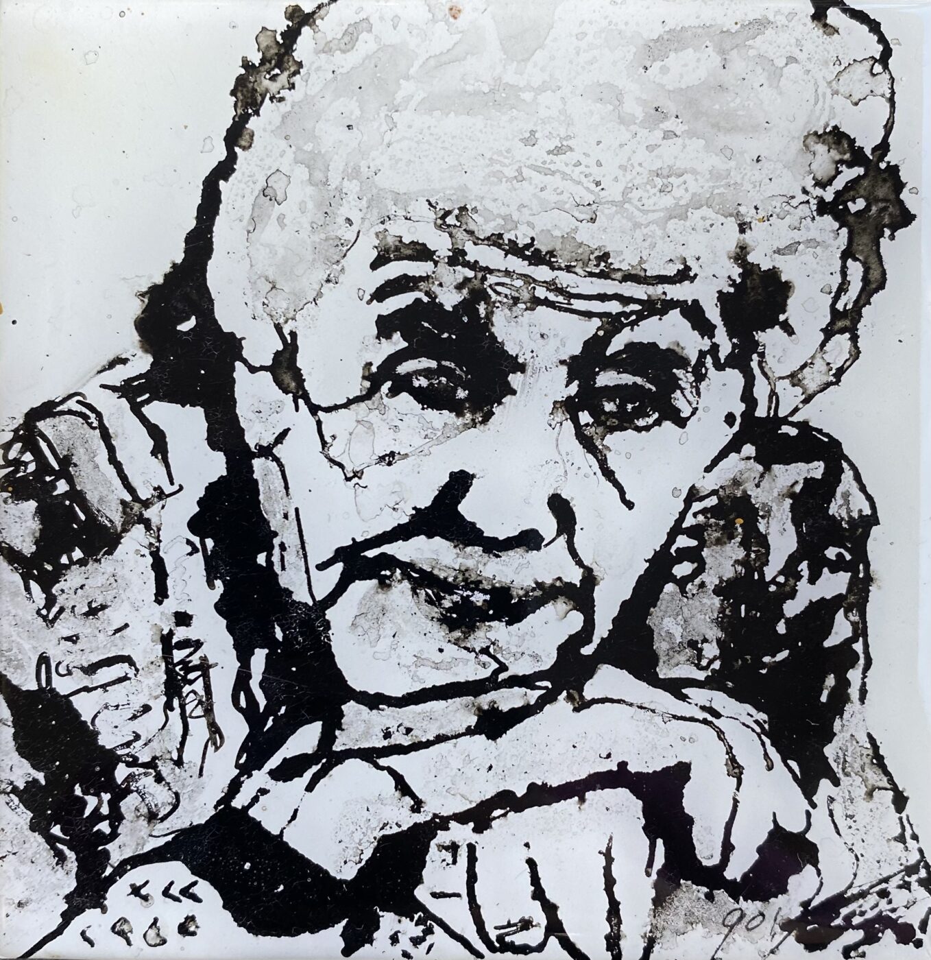 Kunst: Wise old lady in ink - Sillegallery